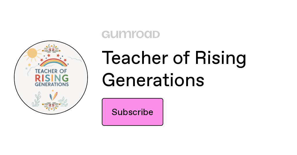 Teacher of Rising Generations