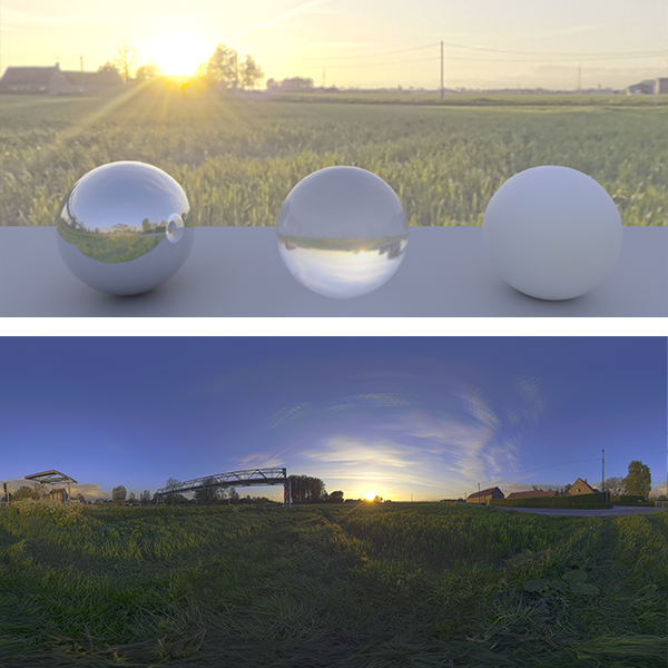 HDRI Sunset at the Canal - Spring Time