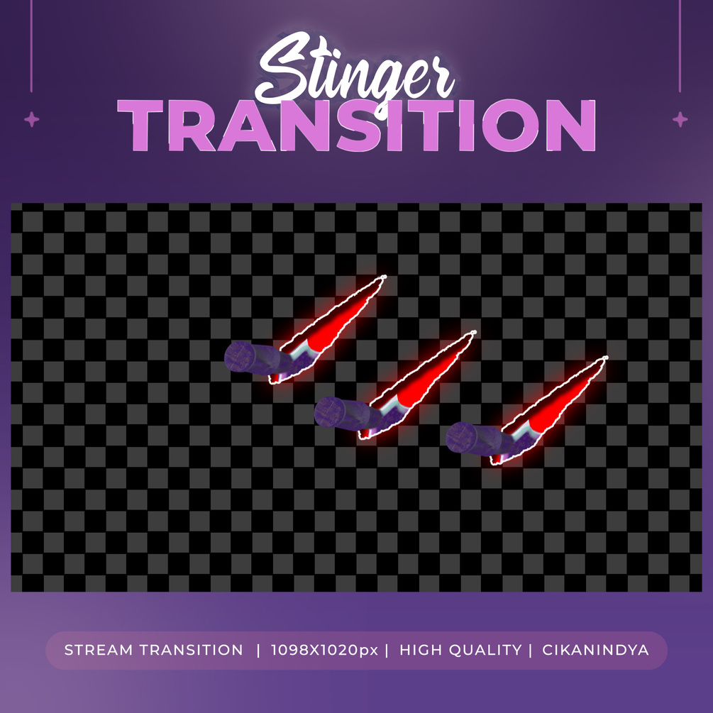 Animated Stinger Transition Inferno Blade | Fiery Red Slash Effect for ...