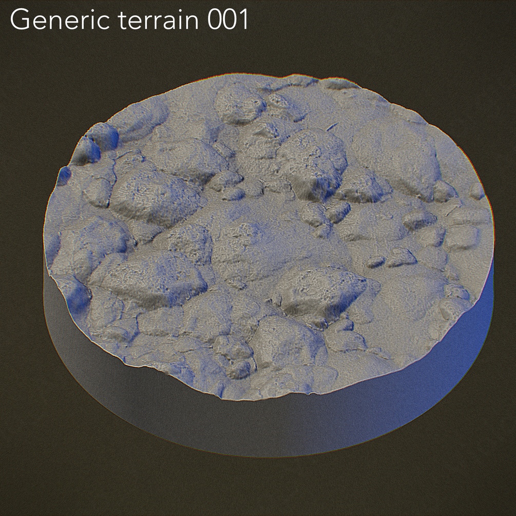 Generic terrain 001 miniature 3D print