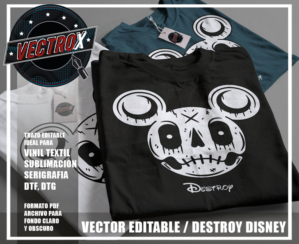Vector Editable - Destroy Disney