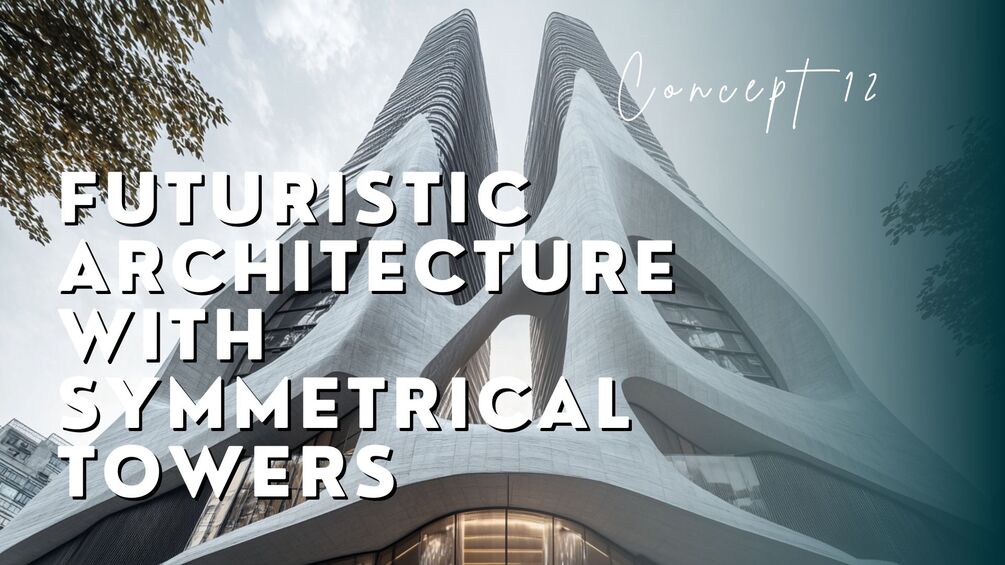 FUTURISTIC ARCHITECTURE WITH SYMMETRICAL TOWERS