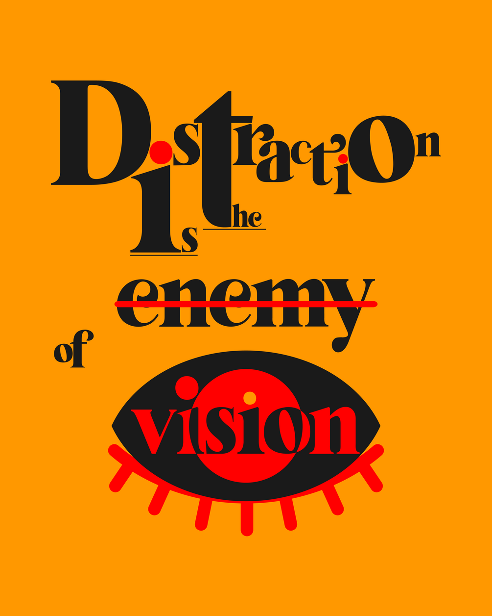 Distraction Wall Poster Print (DIGITAL COPY AND ILLUSTRATOR FILES)