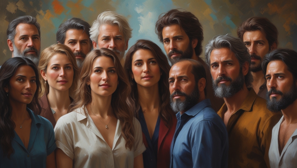 Timeless Elegance: Hand-Painted Group Portraits 🎨🖌