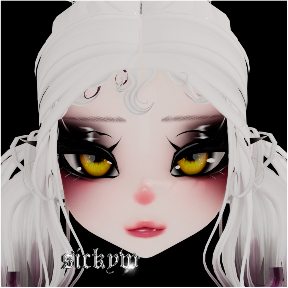 goth! texture for bunisu head v2 (4 tones)