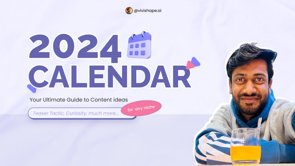 ContentCraft 2024 Calendar for all niche