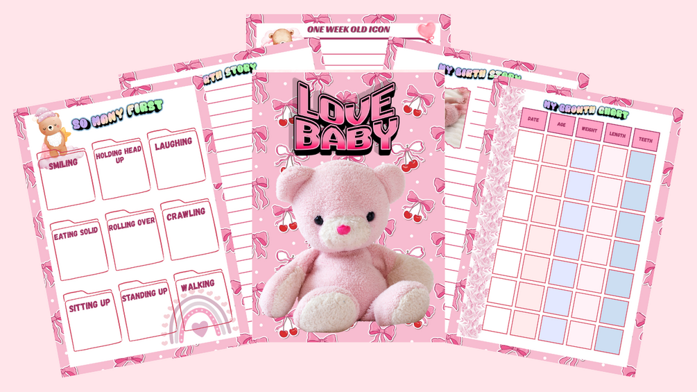 Baby Memory Journal Editable Canva Template