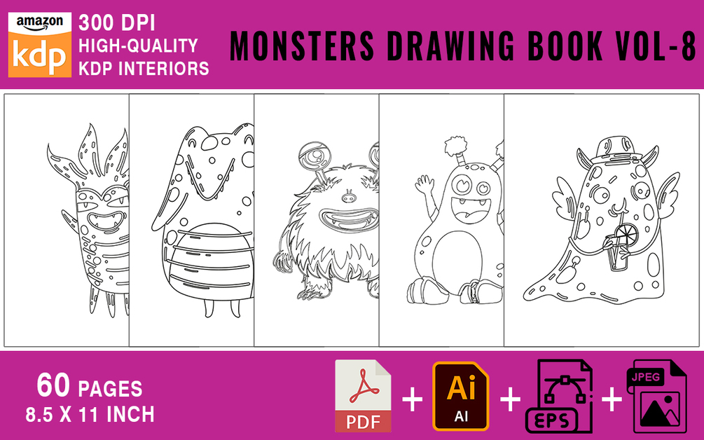 Monsters Drawing Book Vol-8