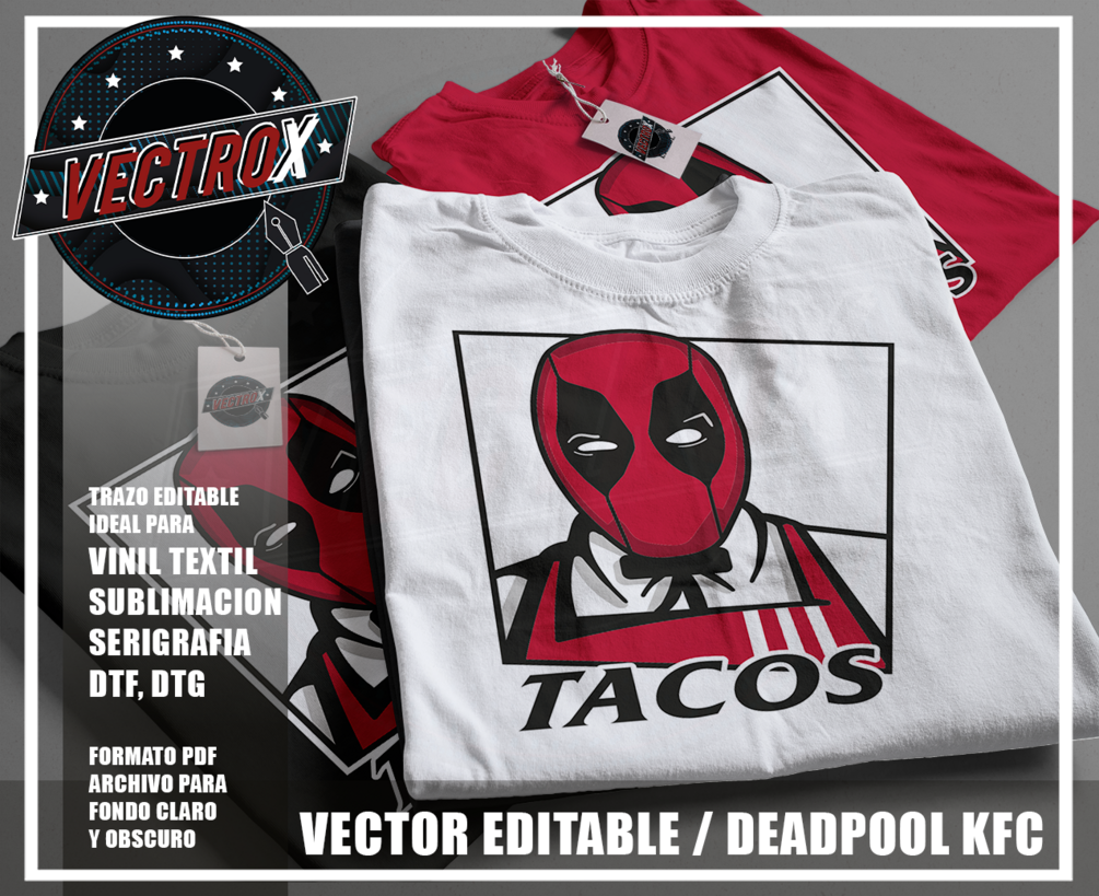 Vector Editable - Deadpool Kfc
