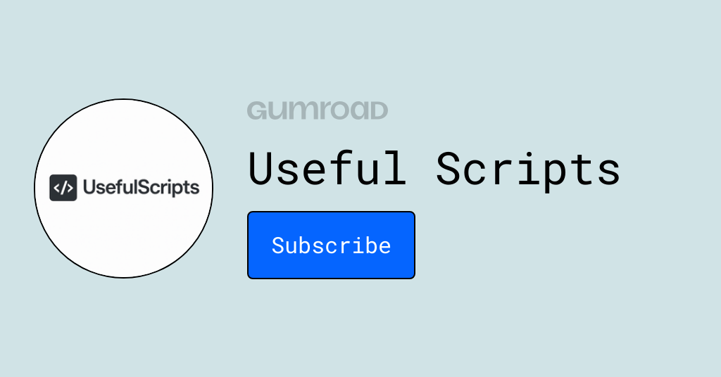 Useful Scripts