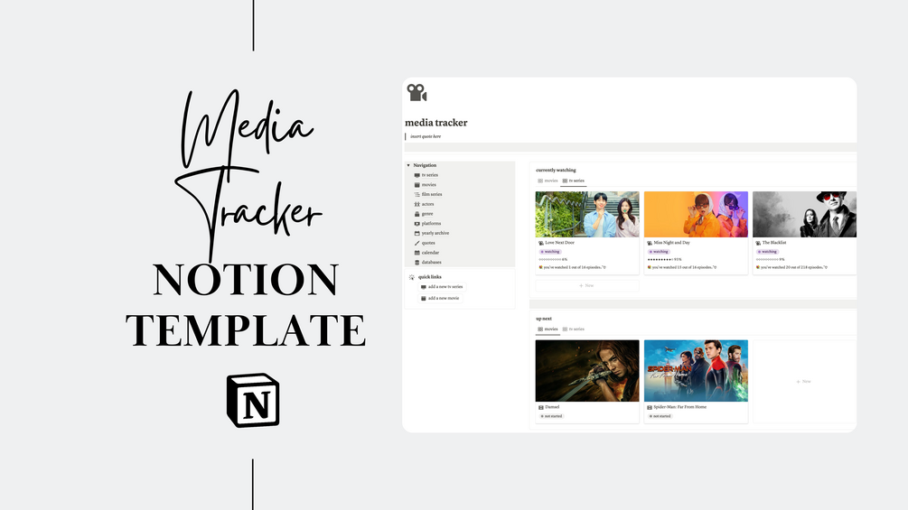 Media Tracker Notion Template