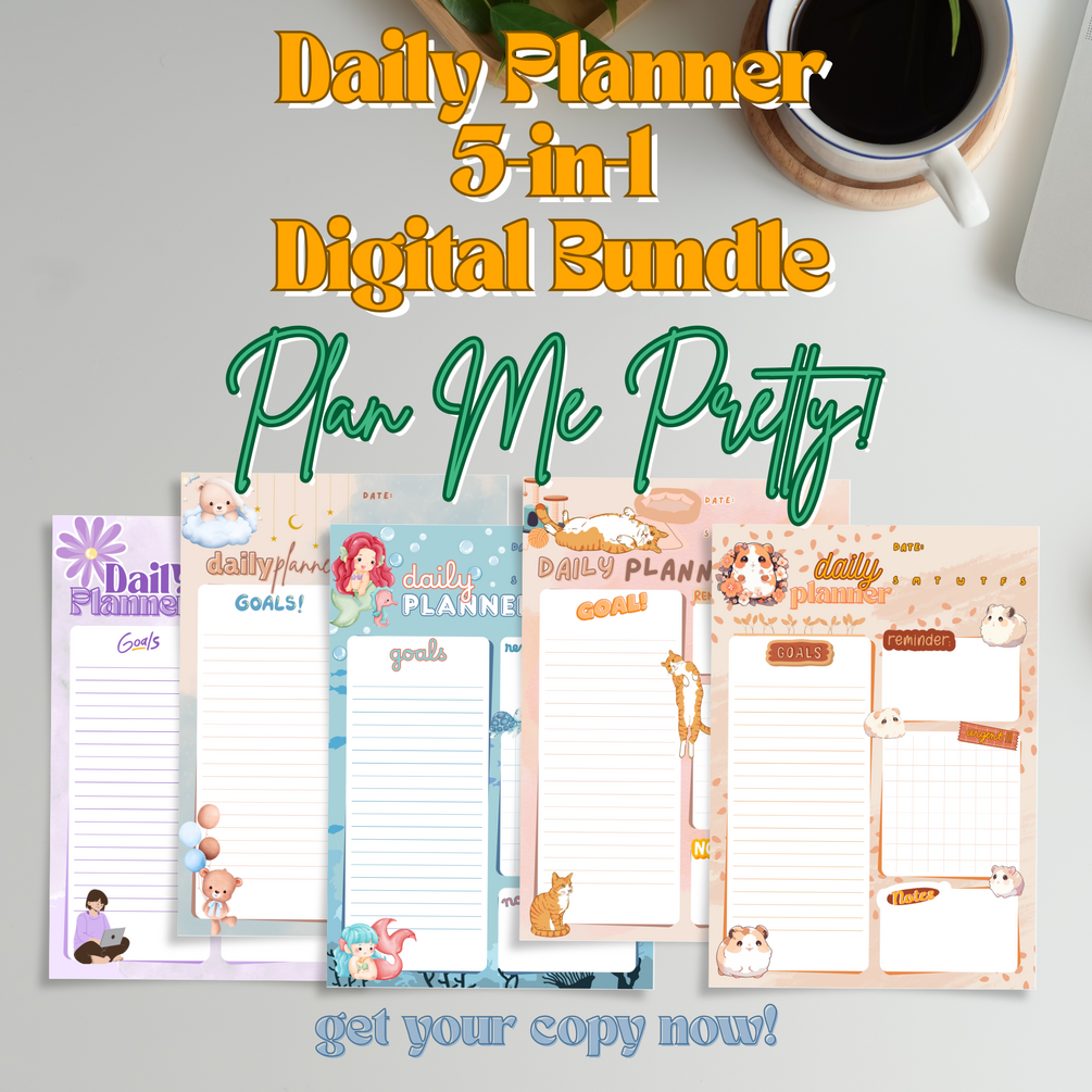 5-in-1 Daily Planner Digital Bundle