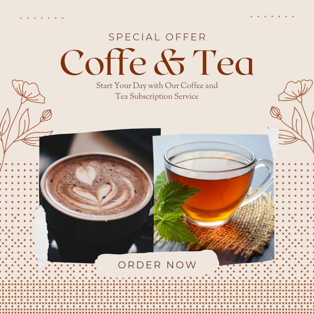 Coffee and tea Instagram post
