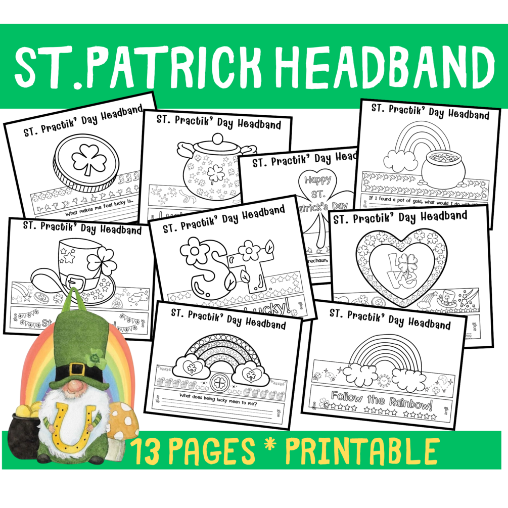 St. Patrick's Day Headband Crown Craft |Leprechaun Hat Activity ...