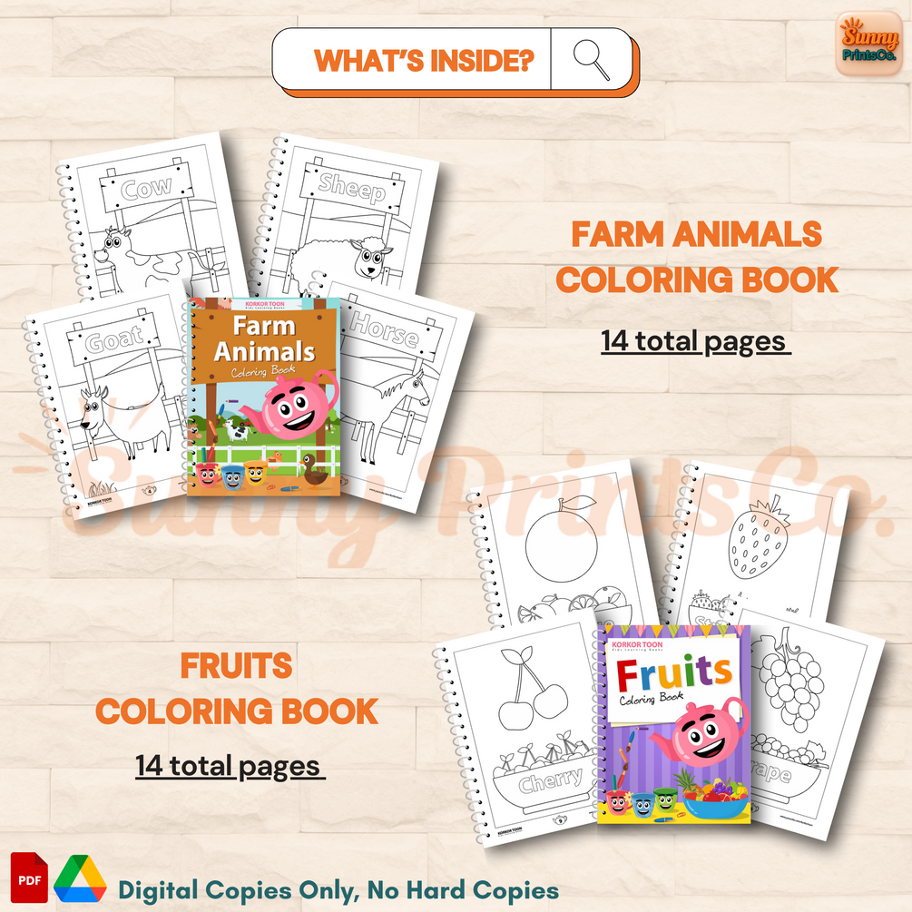 10 Coloring Books for Kids (246 Total Printable Pages)