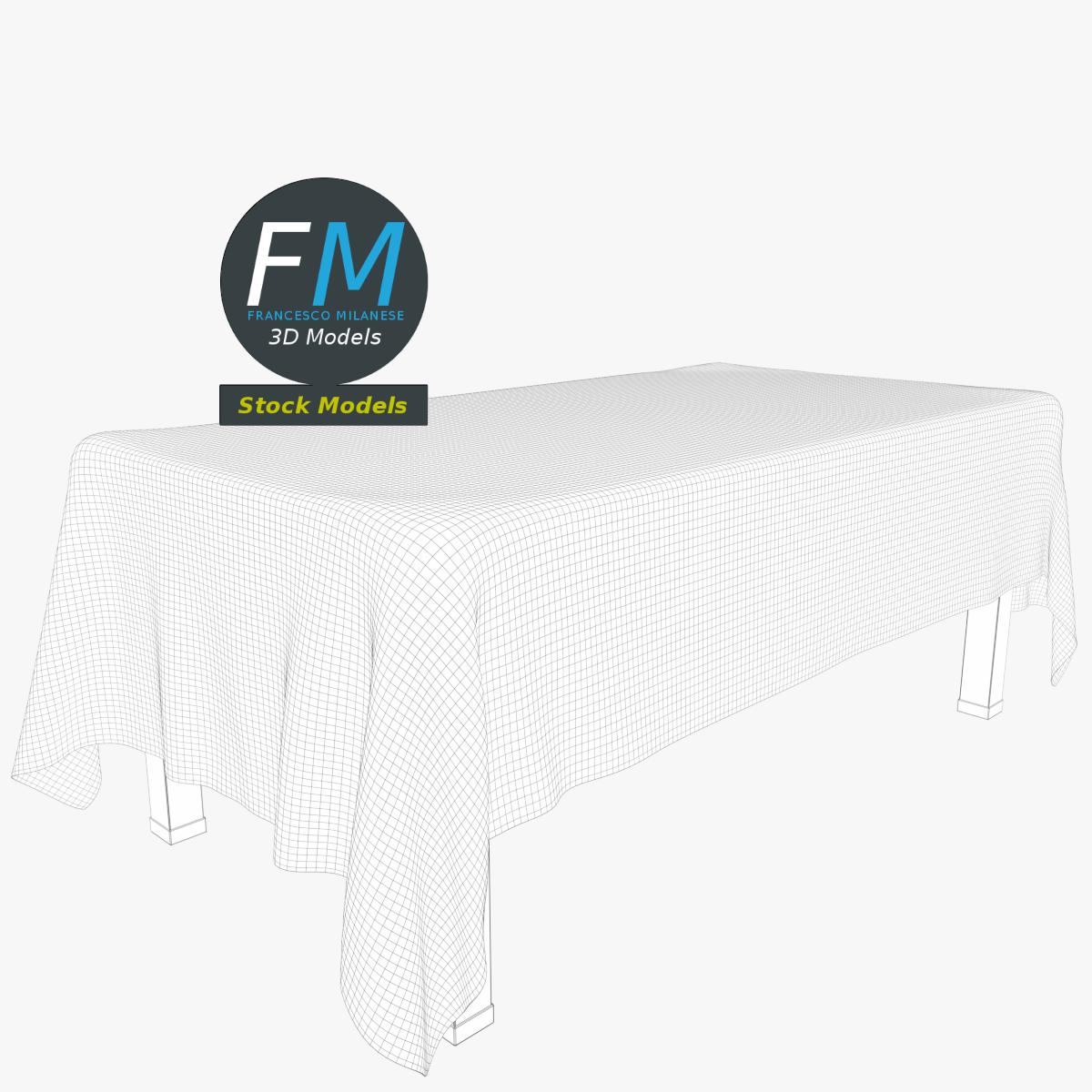3D MODEL - Table with tablecloth 1