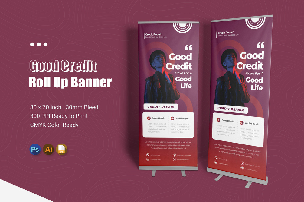 Good Credit Roll Up Banner