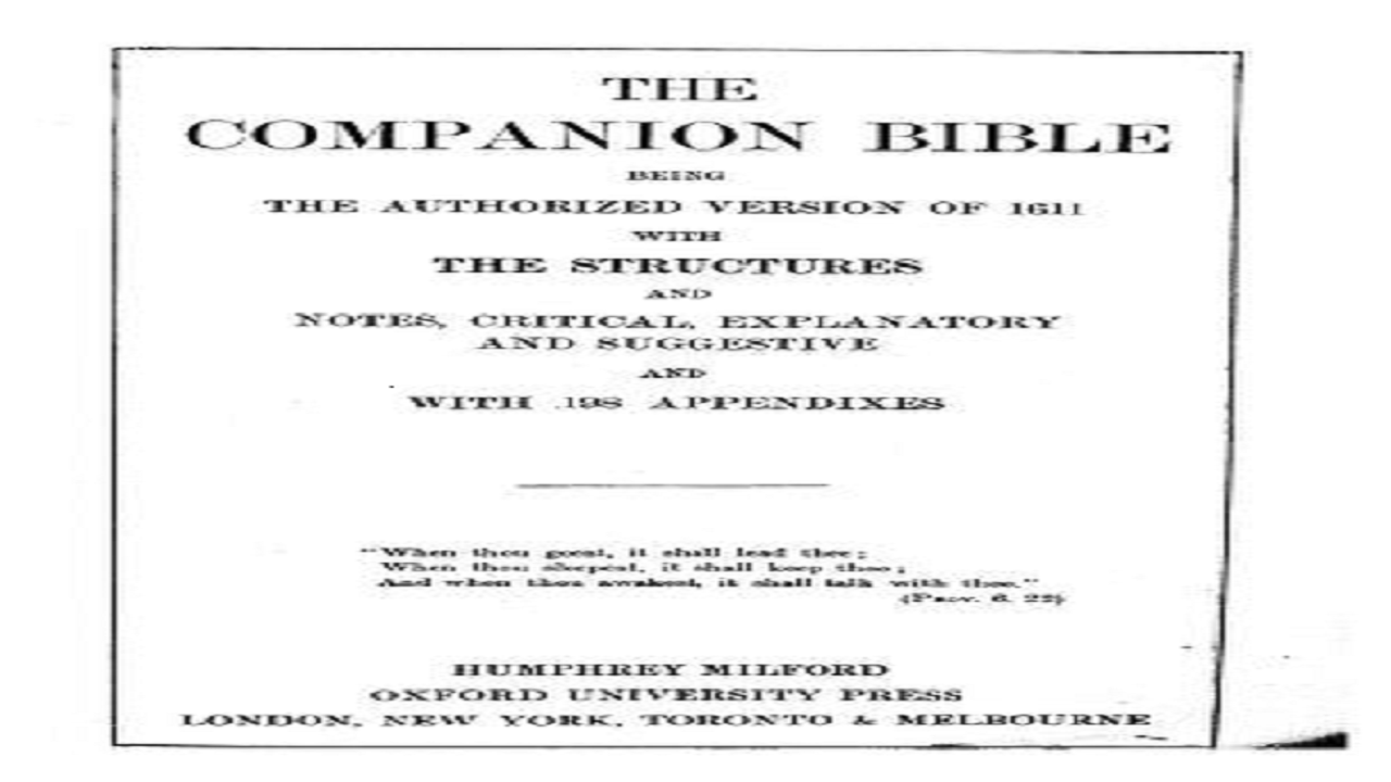 The Companion Bible by E.W. Bullinger