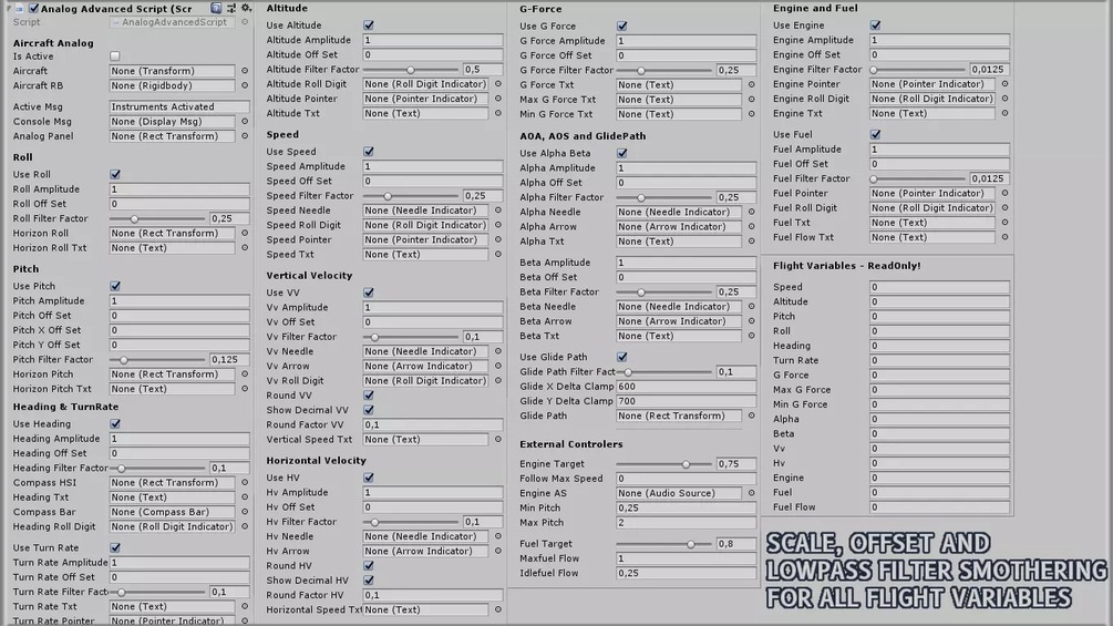 Analogical Flight Instruments - GUI & Code