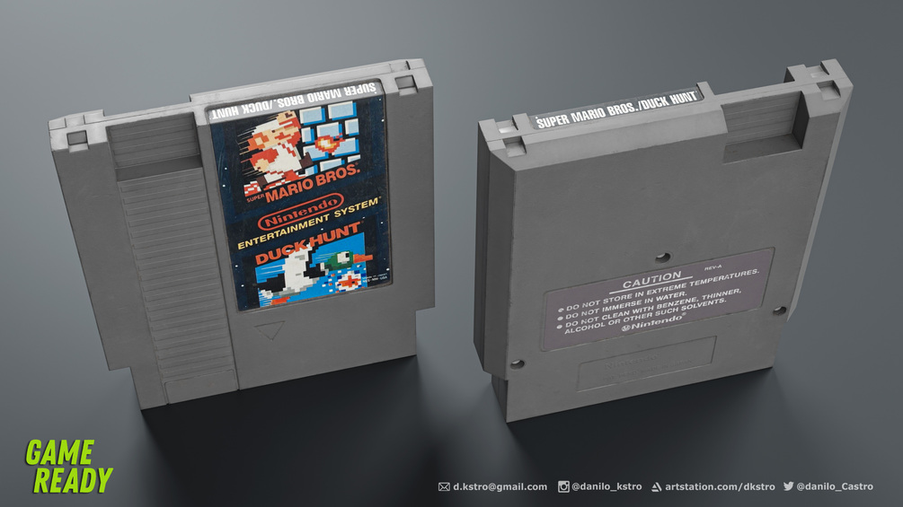 NES Console Cartridge | Lowpoly | 4k Textures