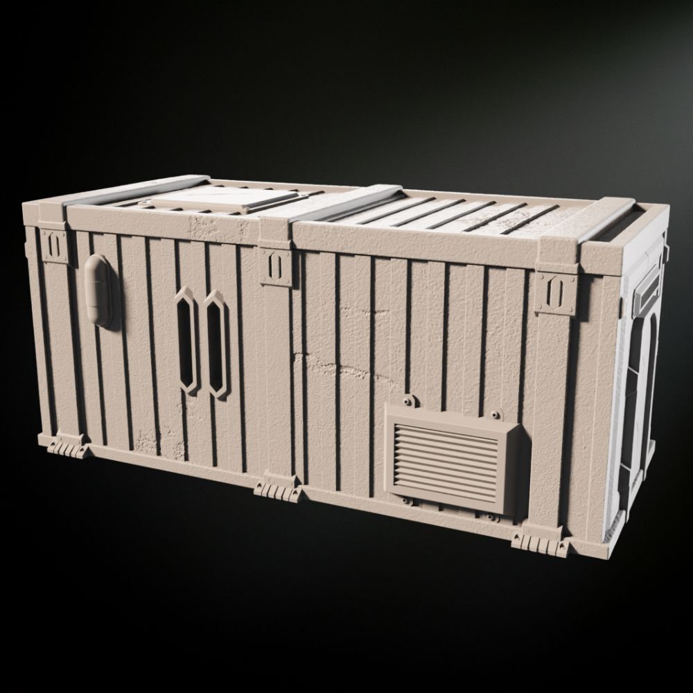 Container House VI 3D Printable STL File - Wargaming Terrain, Tabletop ...