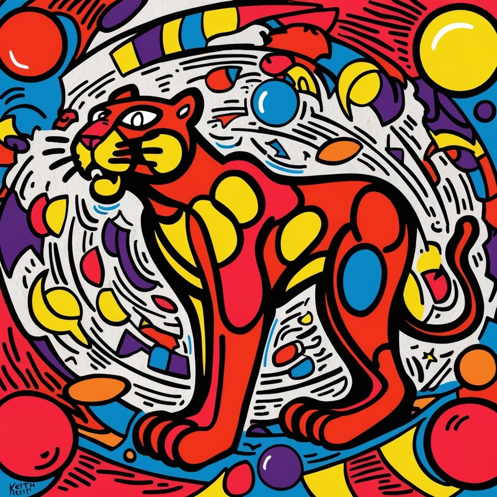 Panther Power: Vibrant Art