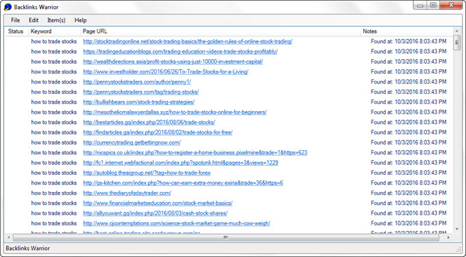 Backlinks Warrior Software