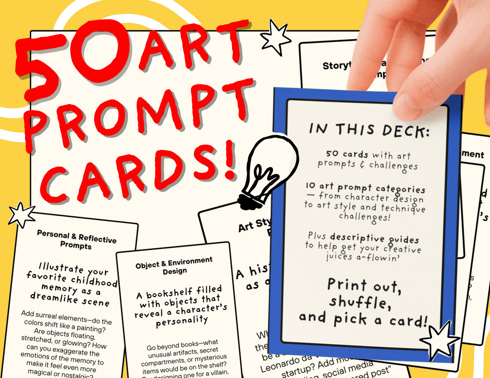 50 Art Prompt Cards to Challenge Your Creativity & Beat Art Block!