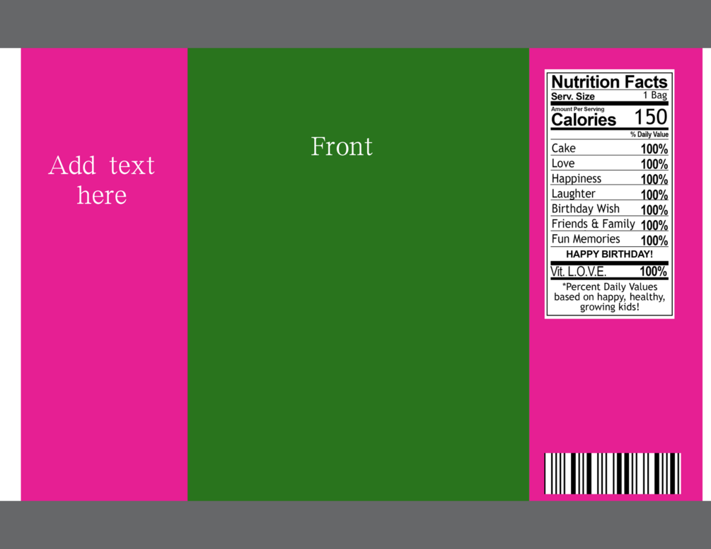 Editable Party Favor Templates