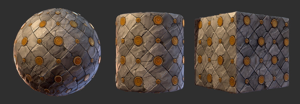 Stylized Ornamental Tiles - Substance Designer