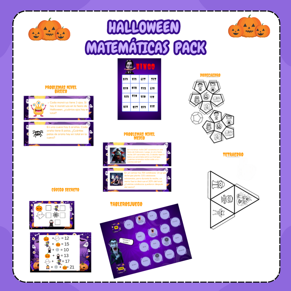 PACK HALLOWEEN MATEMÁTICAS
