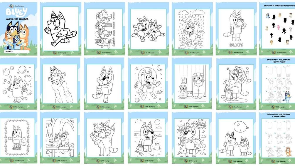 Súper Pack de Actividades de Bluey – PDF Imprimible
