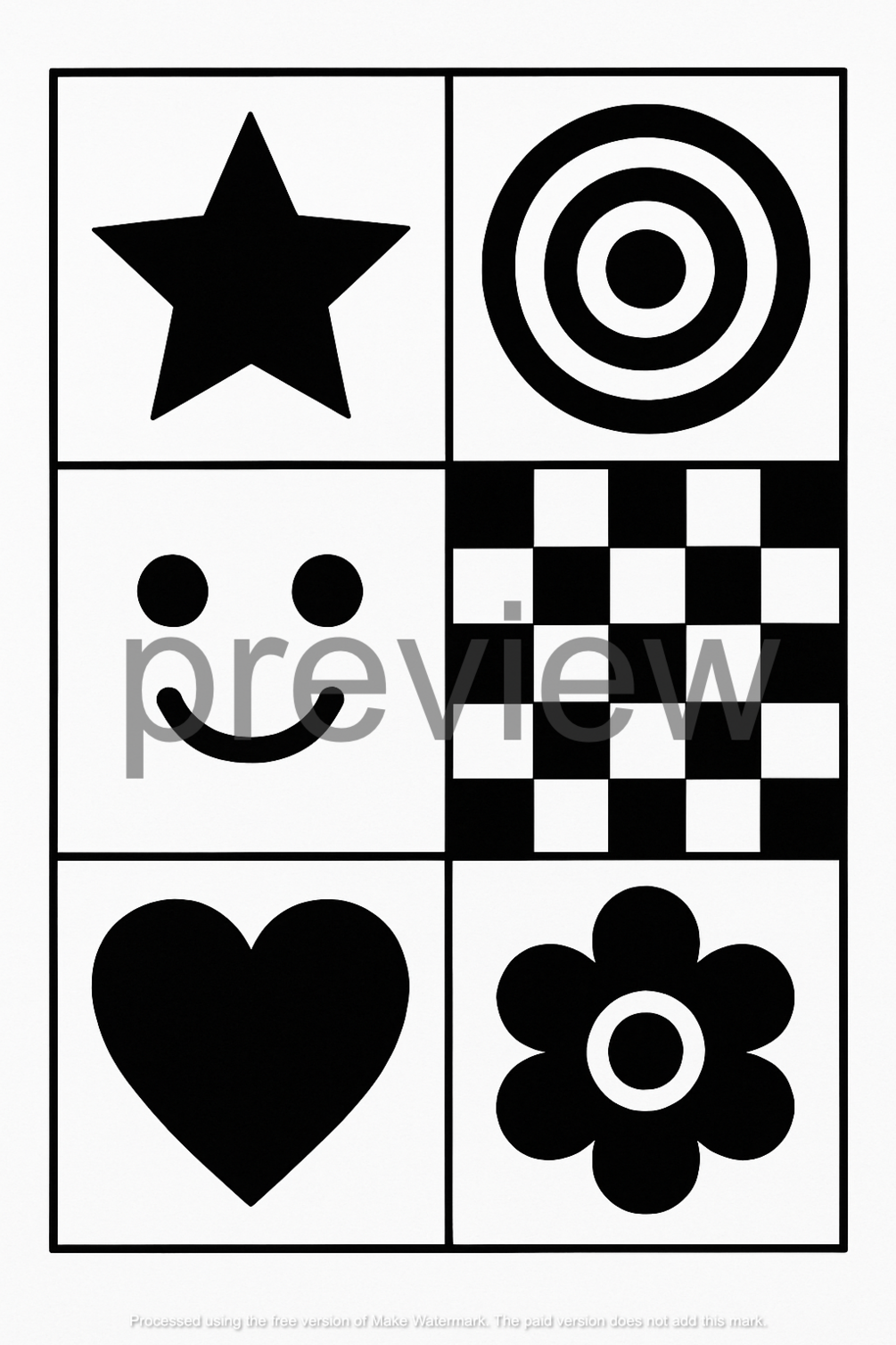 High contrast printables for newborn babies.