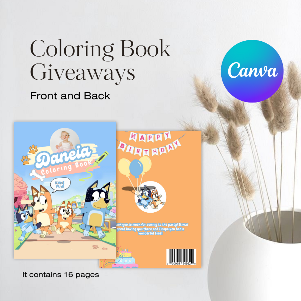 Bluey Theme Coloring Book