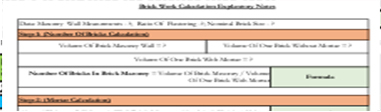 Brick Work Quantity Calculations