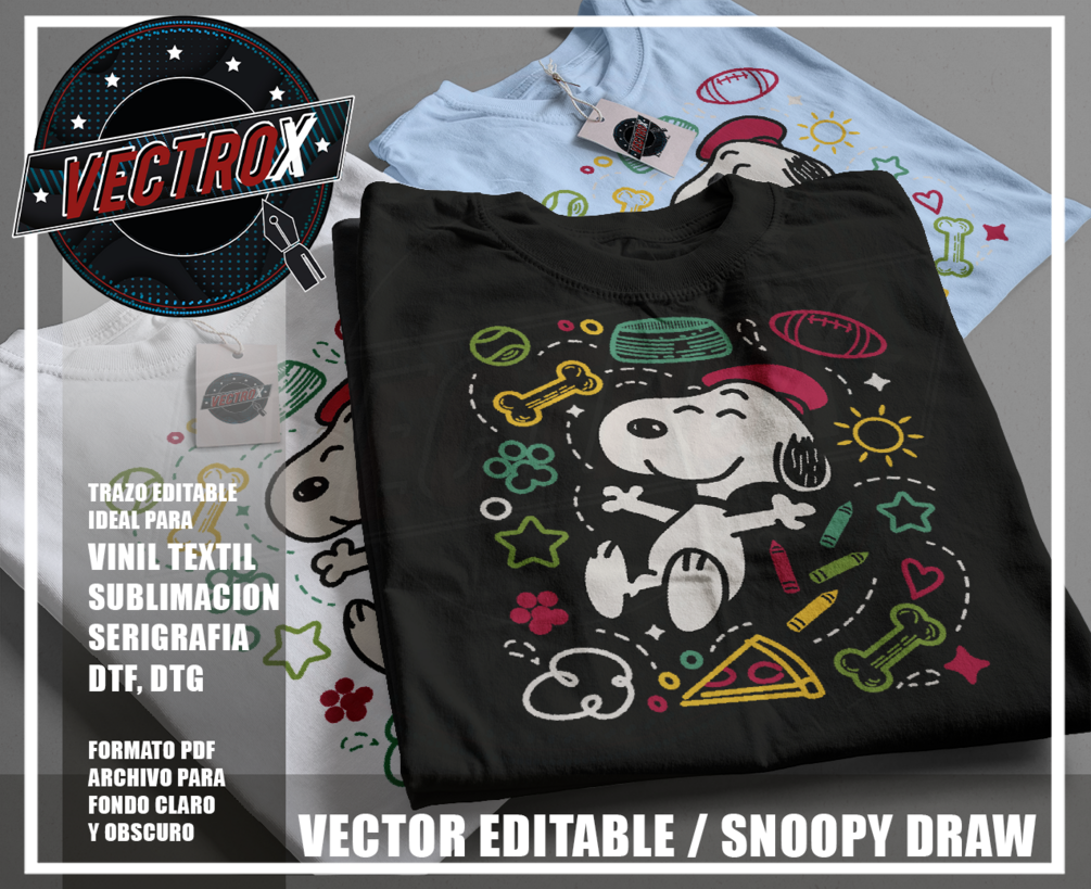 Vector Editable - Snoopy Draw