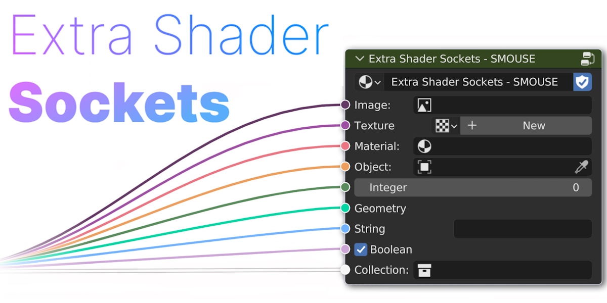 "Extra Shader Sockets" - Add up to 9 New Shader Group Sockets! (Add Shader Button 2.0 Update ...