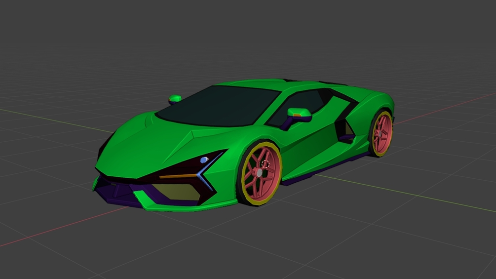 Low Poly car Lambo Revuelto