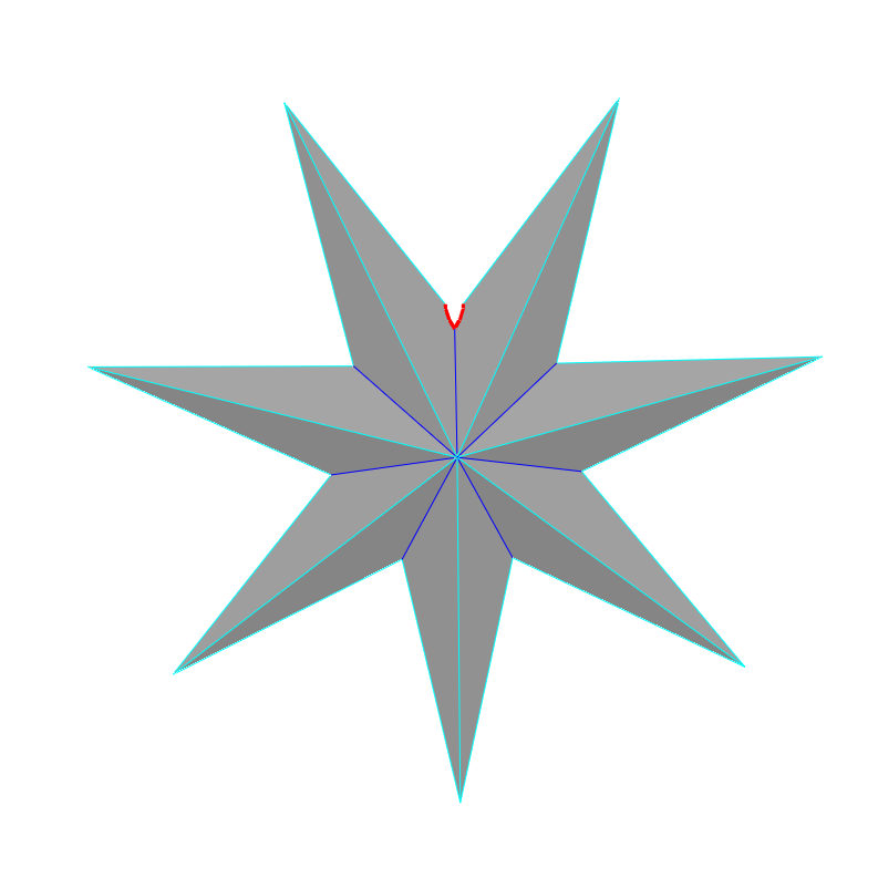 Звезда с 7 лучами PDF + DXF