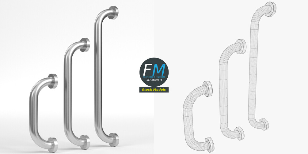 3D MODEL - C-type door handles