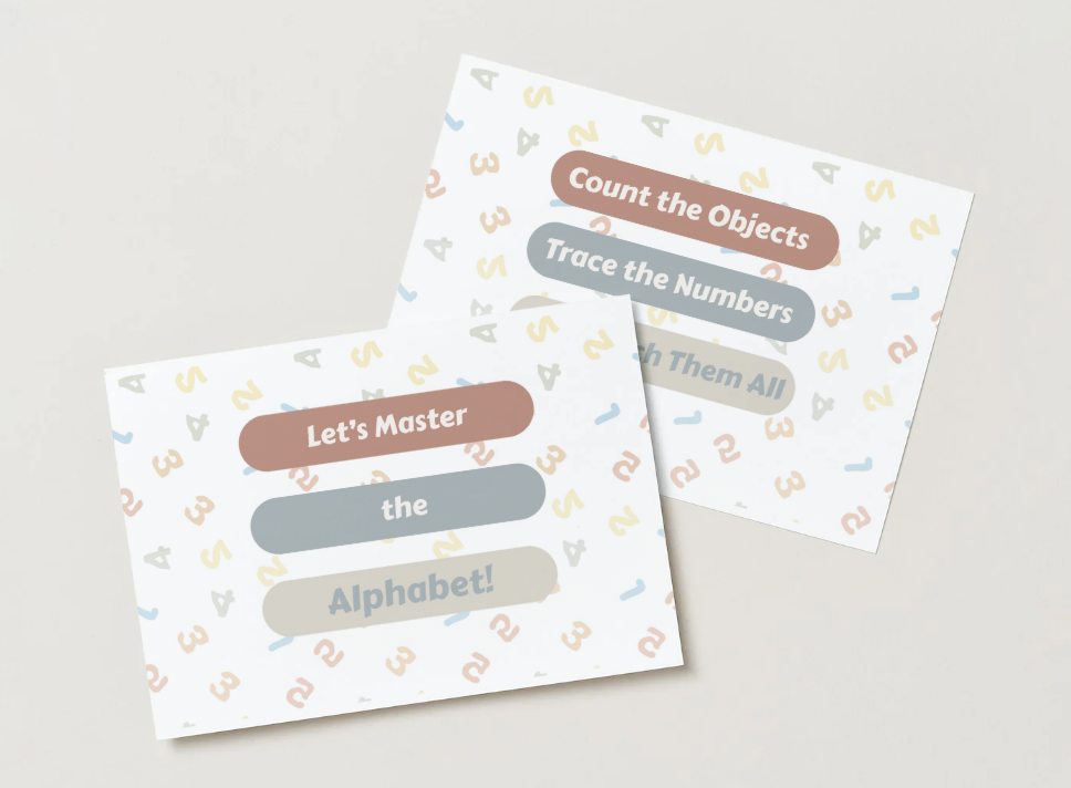 ABCs + 123s – Warm Theme Printable Bundle