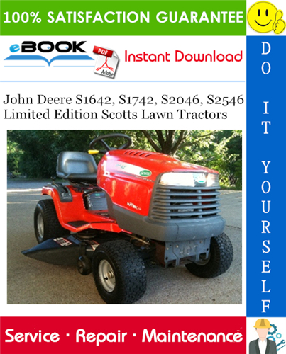 John Deere S1642, S1742, S2046, S2546 Limited Edition Scotts Lawn ...