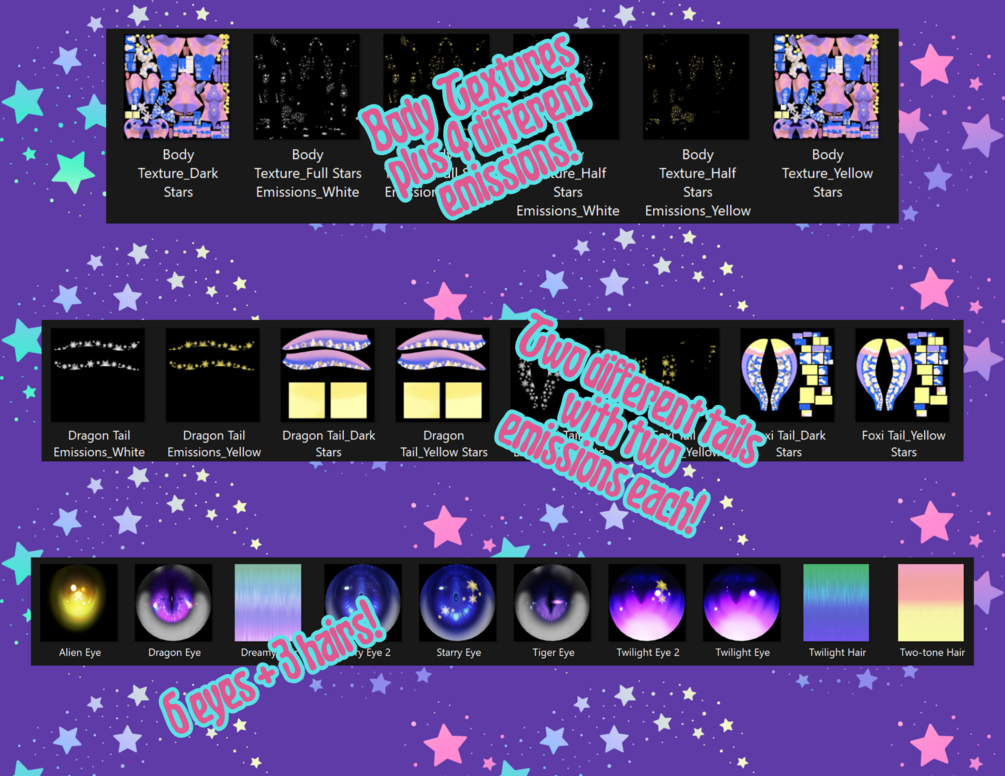 Dreamscape | Body Texture for Foxipaws' Nebula Foxigen