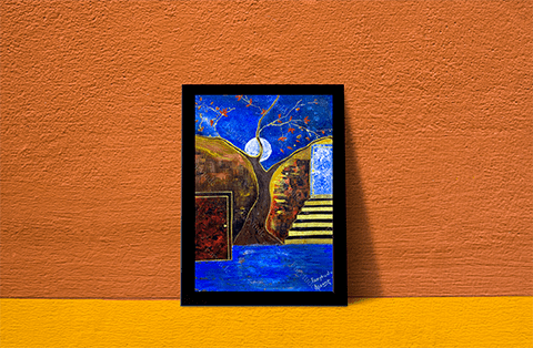 Acrylic Abstract Painting - Random Thoughts