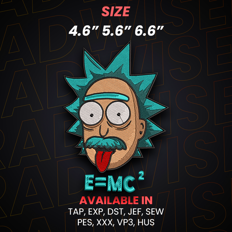 Rick&Morty RICK Inspired Embroidery Design, Machine Embroidery Design ...