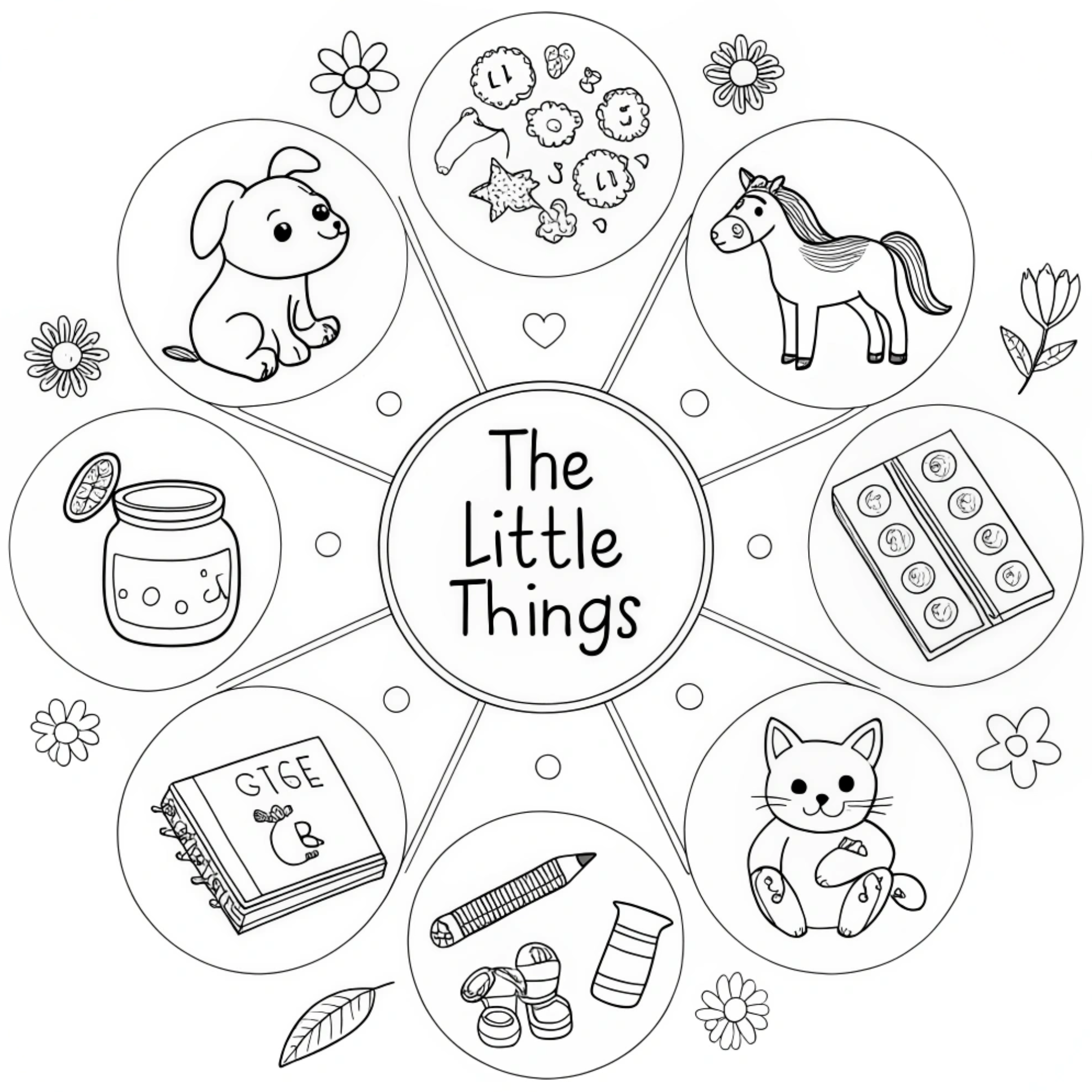 Little Things Coloring Book, Perfect for Relaxation and Creativity, for ...