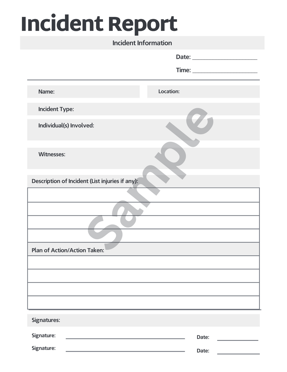 Incident Report Form