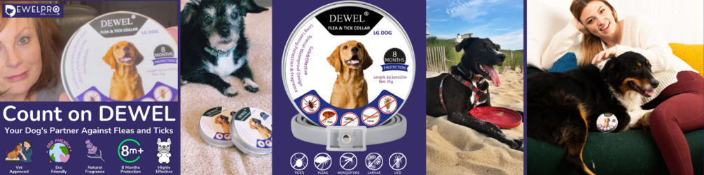 DEWEL™ NATURAL FLEA & TICK COLLAR FOR DOGS
