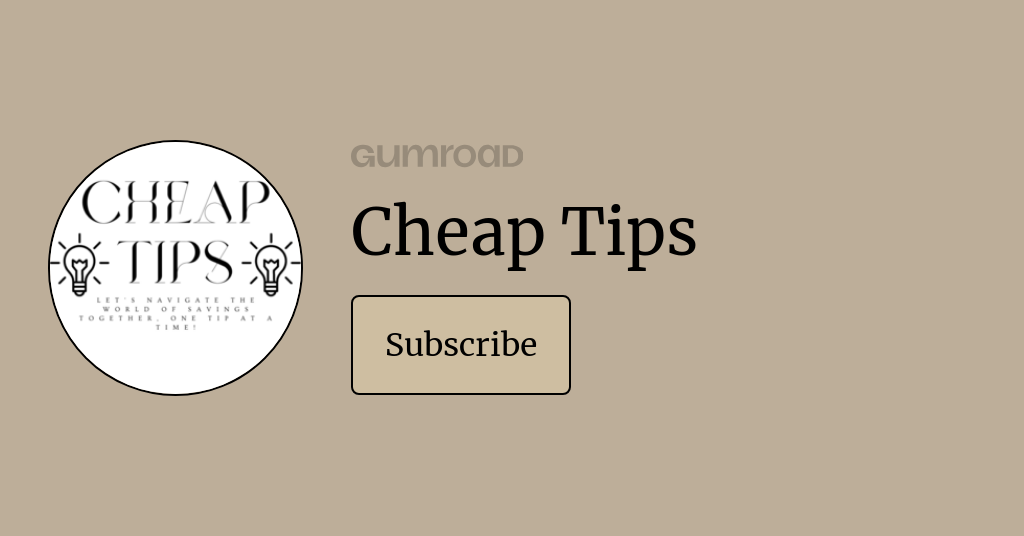 Cheap Tips