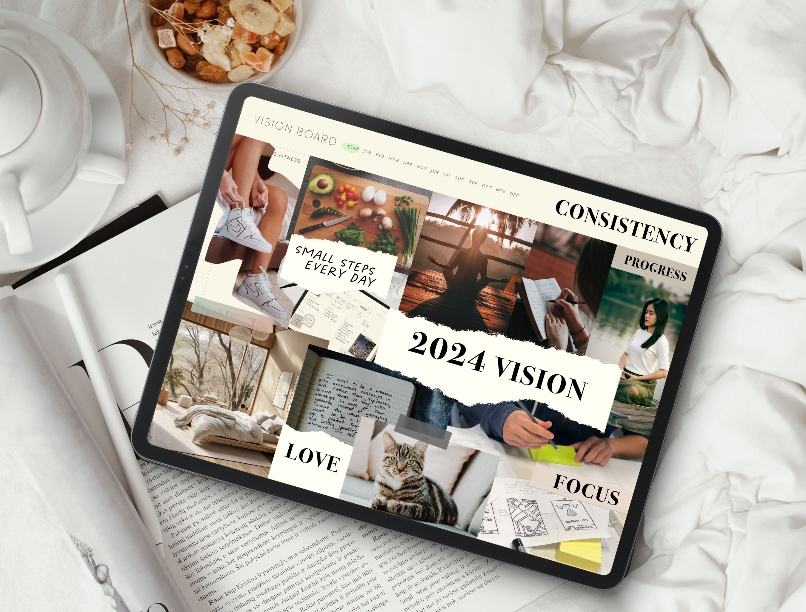 Tip | How to create Vision Board with free vision board set ...